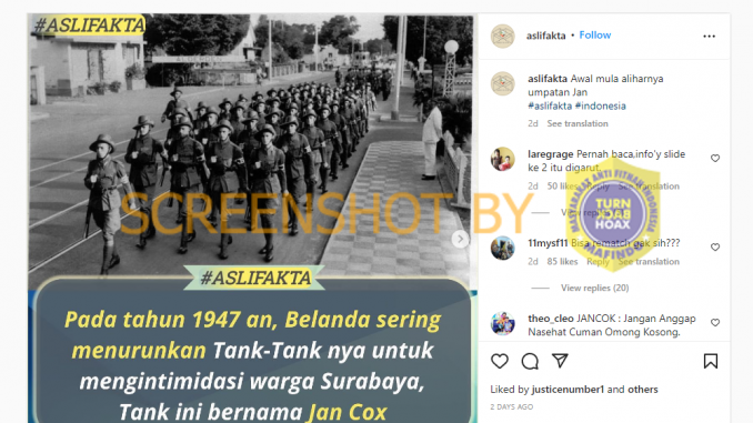 Cek Fakta: [SALAH] “Kata ‘Jancuk’ Berasal dari Tank Jan Cox” | Kabar ...